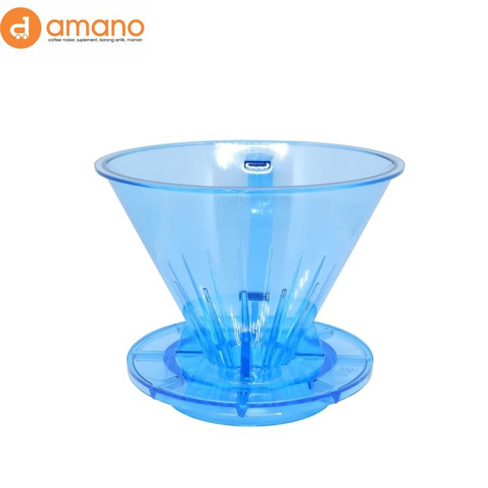 Jual SUJI V60 Plastic Dripper Pour Over Kit Penuang Kopi Clear Blue 02 ...