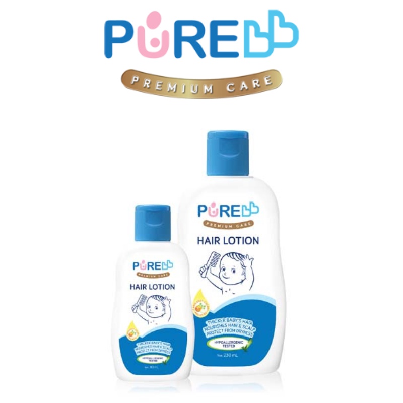 Jual PURE Baby Hair Lotion 80ml 230ml Minyak Rambut Bayi PURE BB ...
