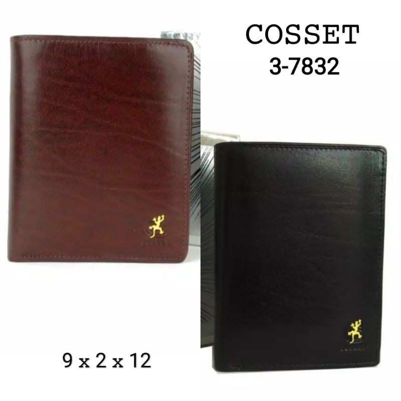 Jual Dompet Kulit Branded COSSET Original 3/4 Pria Simple | Shopee ...