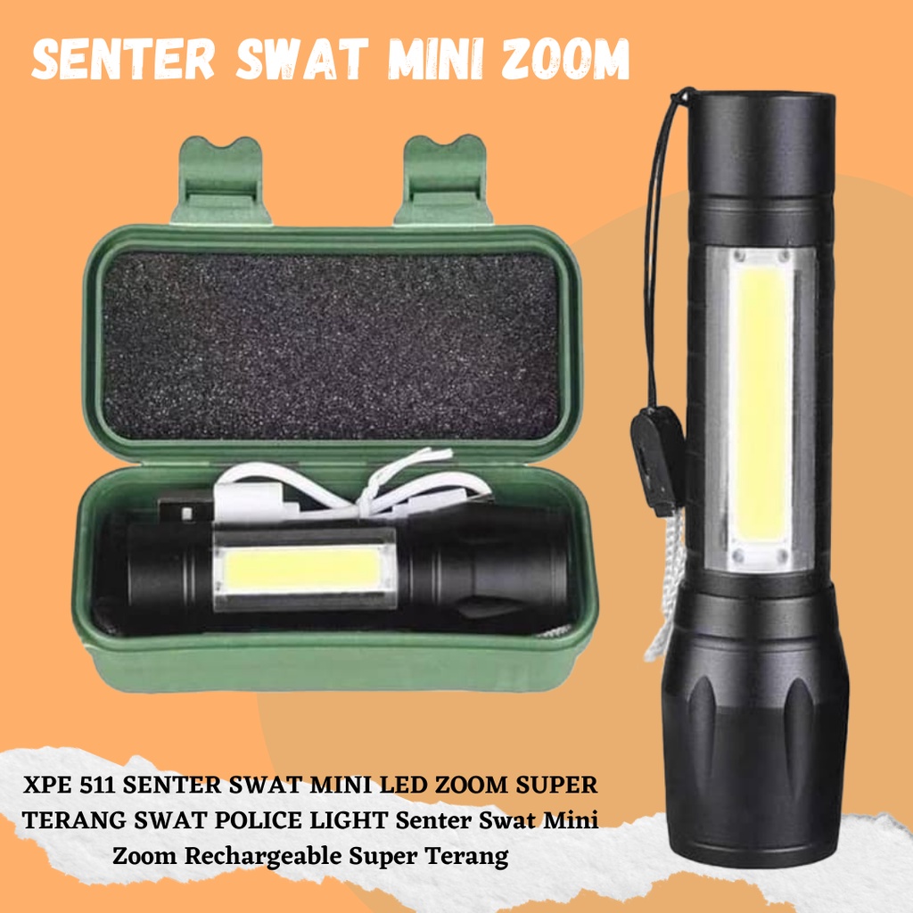 Jual Terlaris!! Senter Swat Mini Zoom / Senter Police LED Super Terang ...
