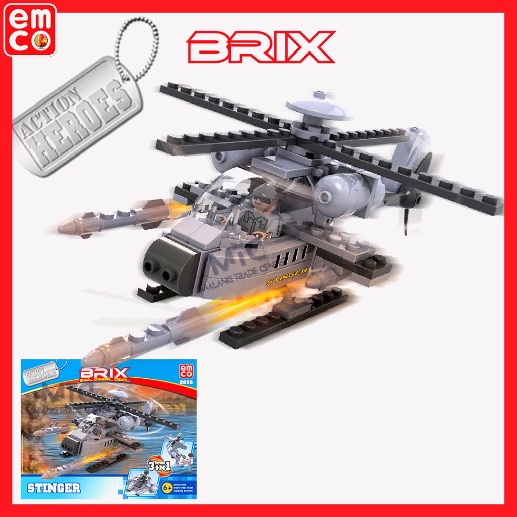 Jual Mainan Balok Lego Bricks Emco Brix Action Heroes Mobil Polisi ...