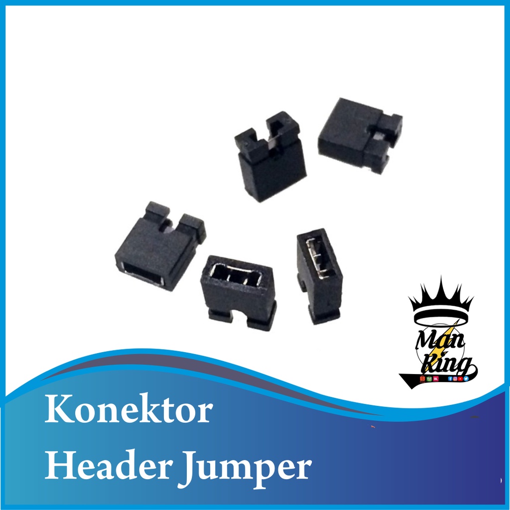Jual 2.54mm Short Circuit Mini Cap Connector Pin Header Jumper 2.54 mm ...