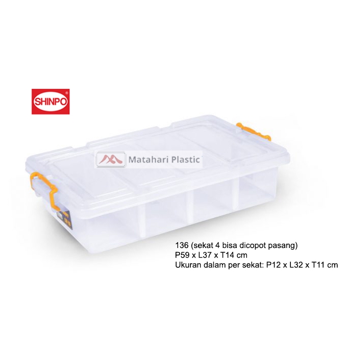 Jual (EKSPEDISI) Container Box sekat 4 Patriot CB19 Shinpo 136 (sekat 4 ...