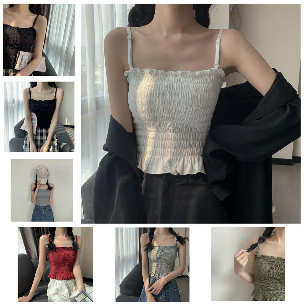 Jual Tank Top Atasan Wanita Korean Style import Pendek Polos Tanktop ...