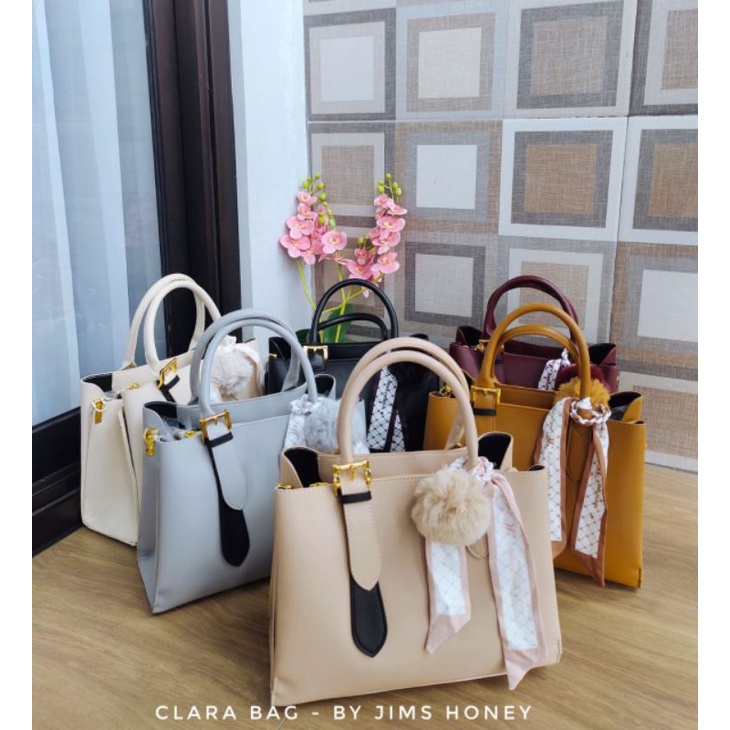 Jual CLARA BAG JIMS HONEY TOTE BAG TOP HANDLE BAG KERJA BESAR MUAT ...
