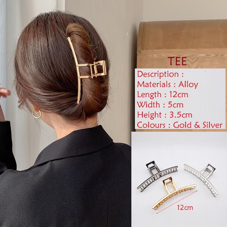 Jual Jen31au22ᴮ ‣ Jepit Rambut Salon JUMBO Bahan Alloy Warna Emas Gaya ...