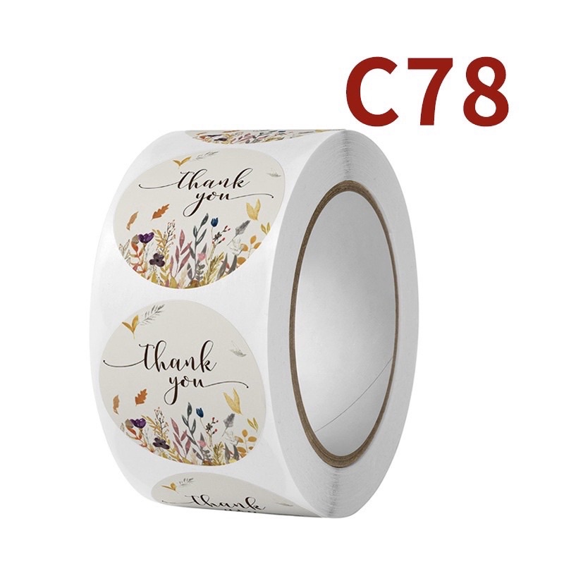 Jual STIKER SEGEL THANK YOU KOTAK KUE ROTI / STIKER THANK YOU COLORFULL ...