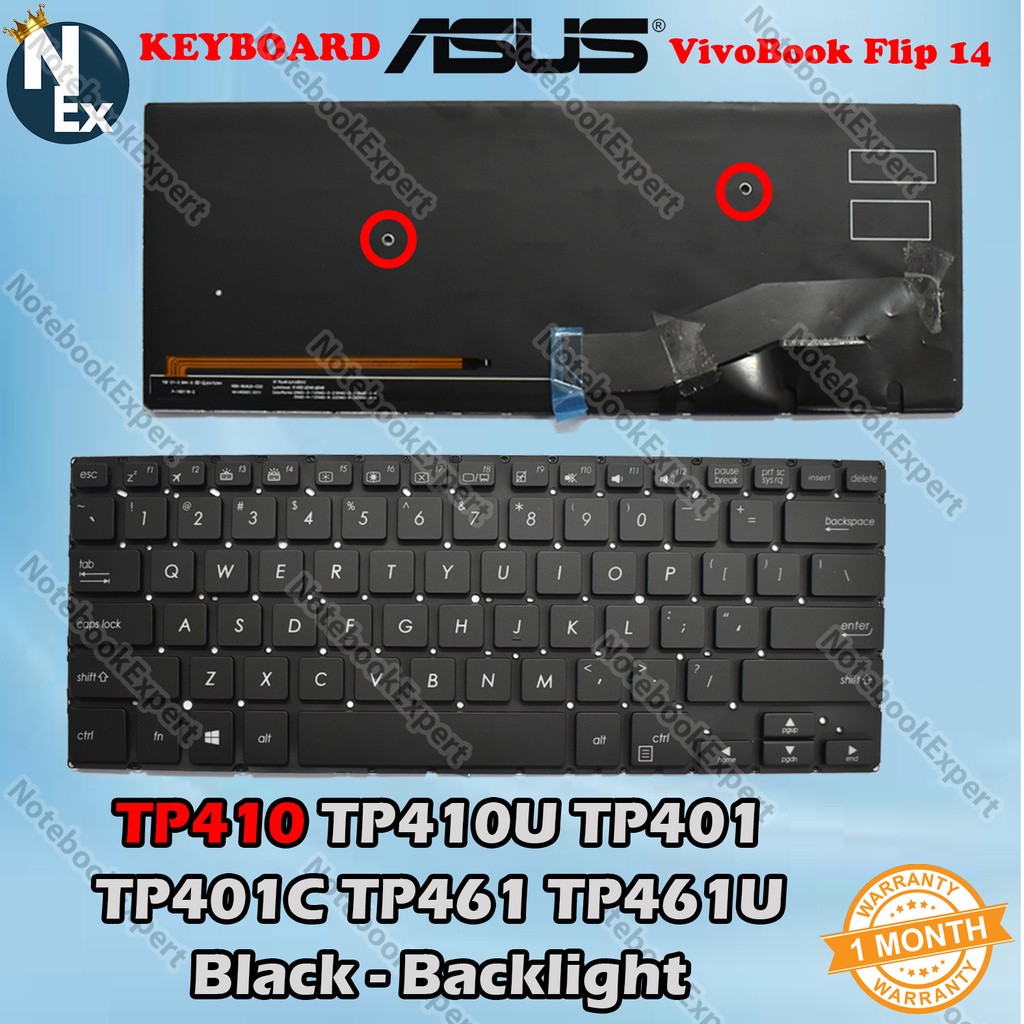 Jual KEYBOARD ASUS VIVOBOOK FLIP 14 TP410 TP410U TP401 TP401C TP461 ...