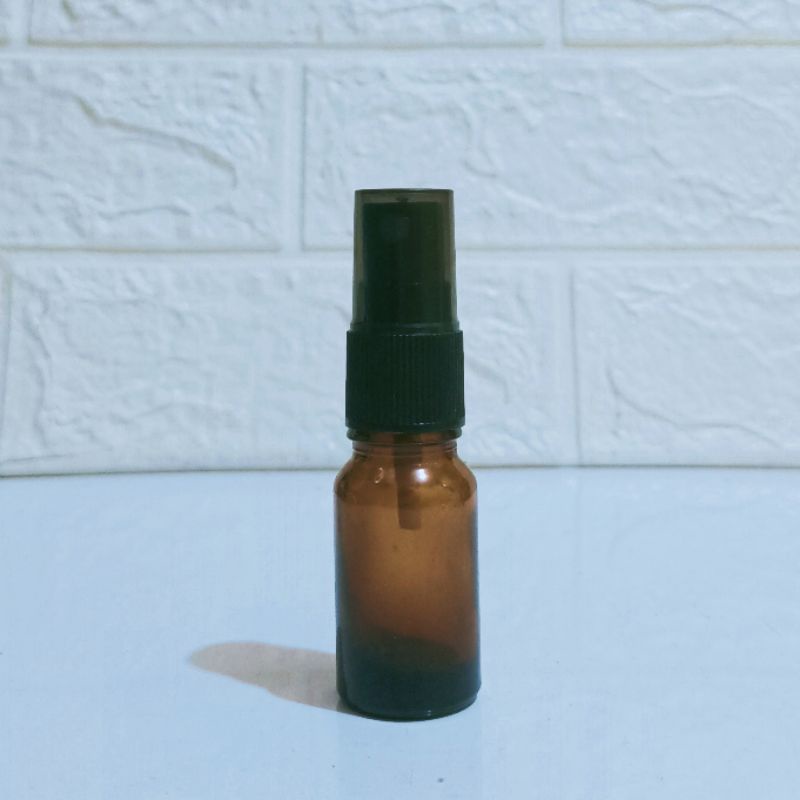 Jual Botol Spray 10ml Amber / Botol Kaca 10ml Coklat Tutup Spray Hitam Smoke | Shopee Indonesia