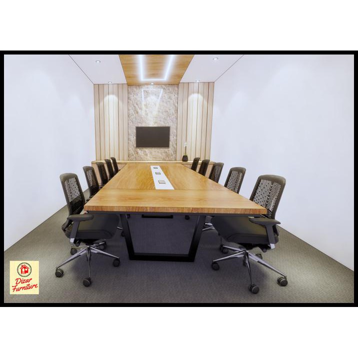 Jual Meja Meeting 3,6 X 1,4 Meter Finishing Hpl,Matap Dan Kuat | Shopee ...