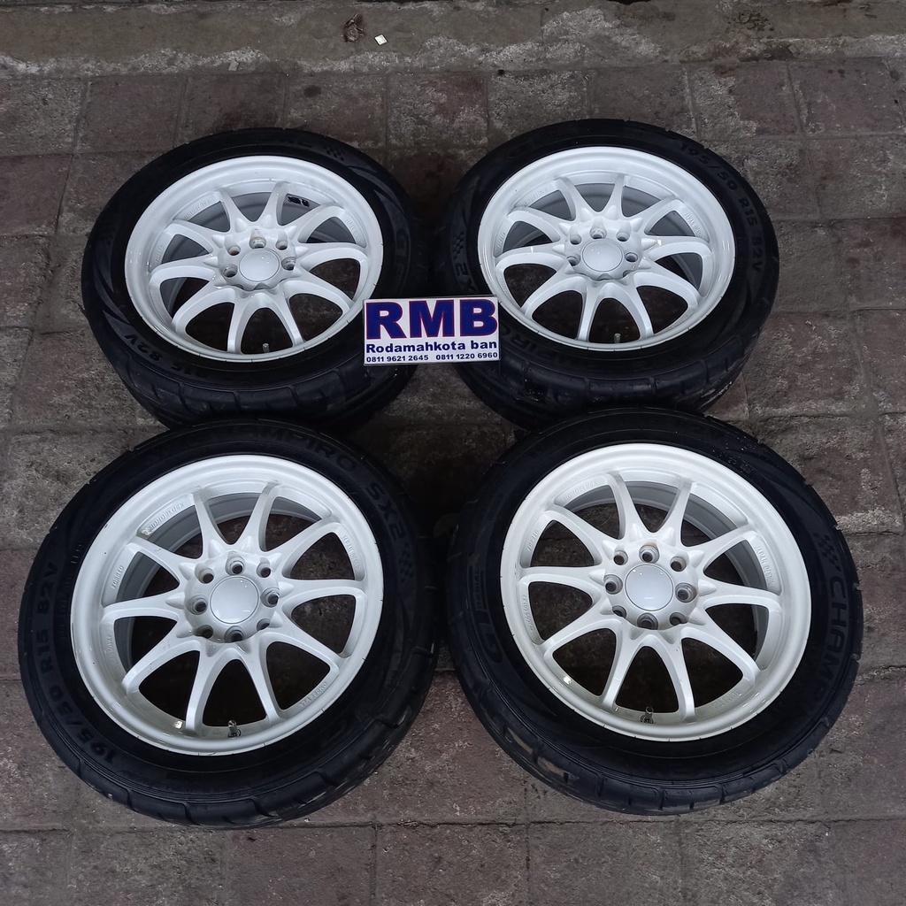 Jual velg mobil bekas sirion ring 15x7 pcd 4x100x114 et35 + ban195 50 15 sx2 | Shopee Indonesia