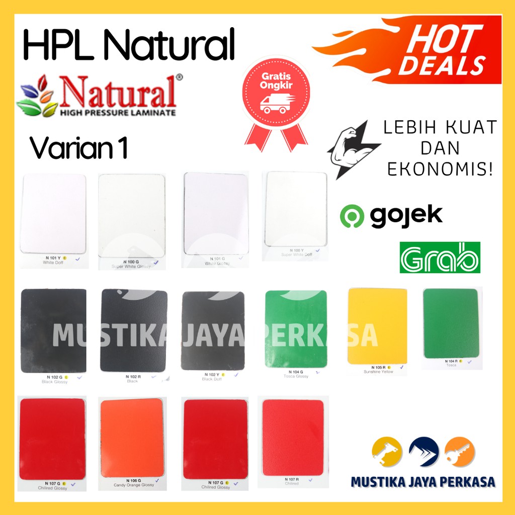 Jual Natural HPL Natural Warna Solid Colour Bukan HPL Taco HPL ...