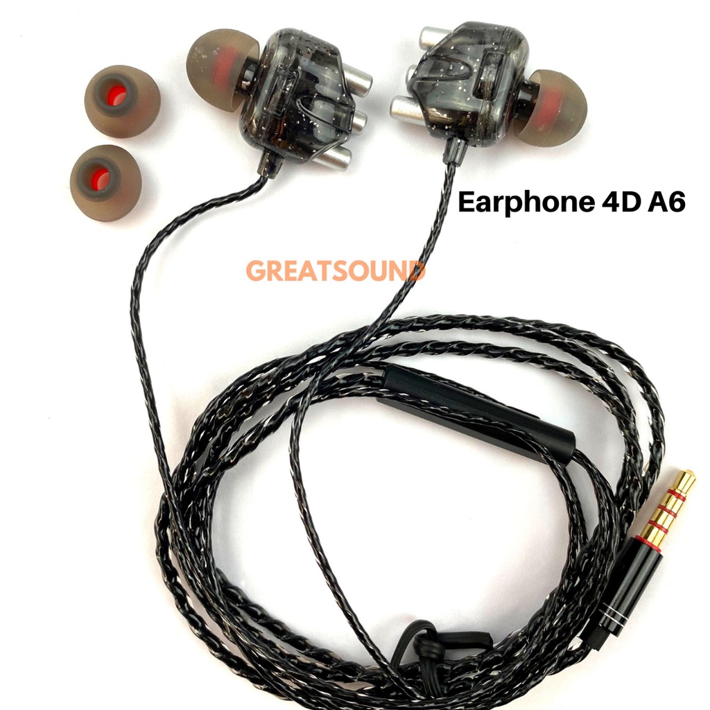 Jual Headset Gaming Earphone Gaming Headset 4D A4 Tuning Version Earphone 4D A6 Headset Murah ...