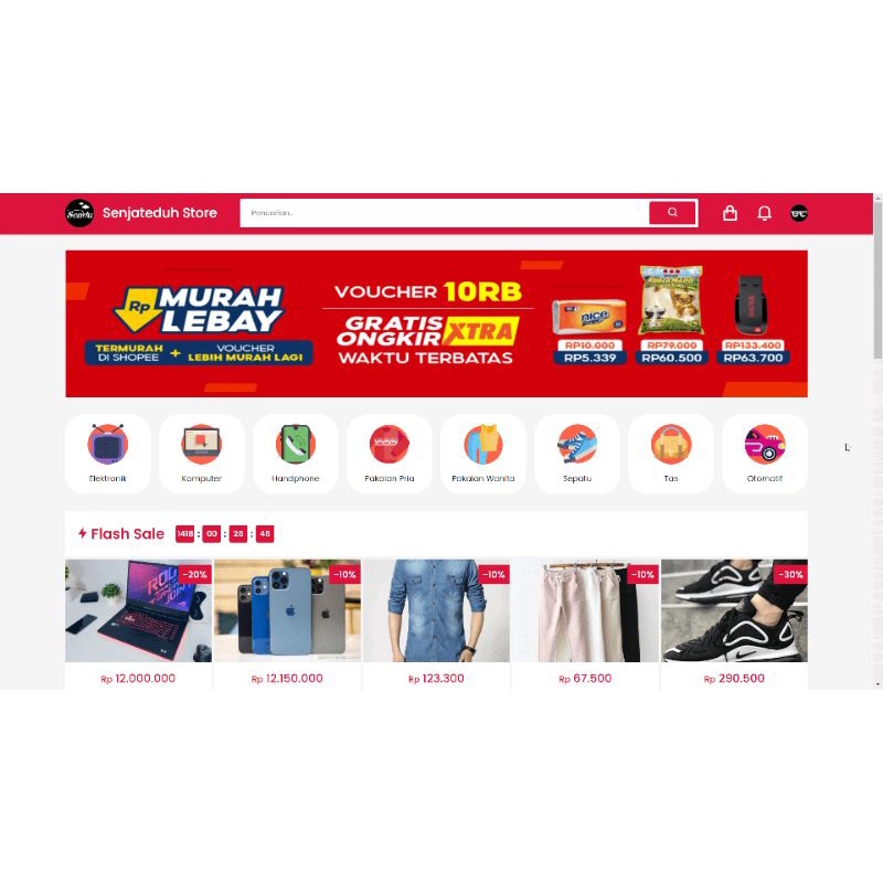 Jual Source Code Website Toko Online Senjateduh Siap Pakai, dibangun ...