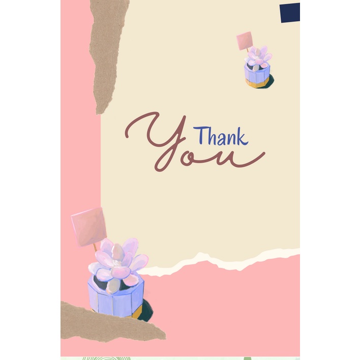 Jual kartu ucapan bisa custom / thankyou card / THANK YOU CARD 6x9 CM ...