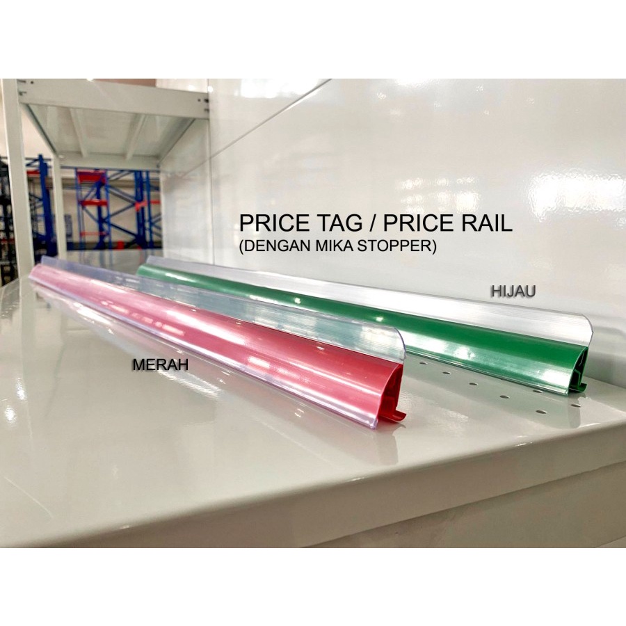 Jual Price tag/ tempat label harga minimarket p90 cm merah | Shopee ...