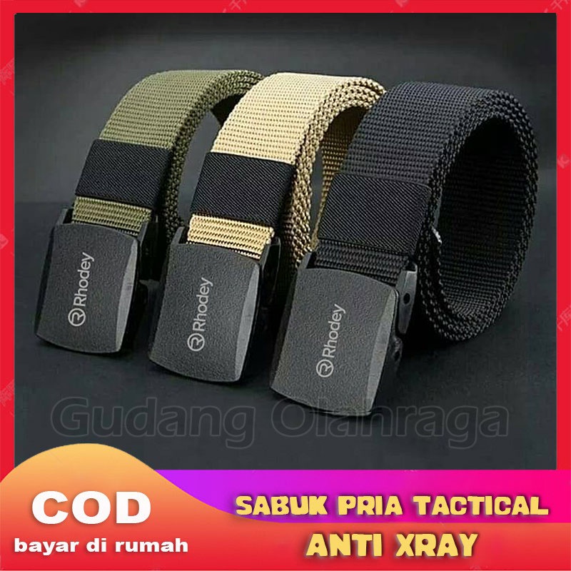 Jual Rhodey Sabuk Tactical Anti Xray Tali Ikat Pinggang Pria Plastik Canvas Non Metal Buckle 899 ...