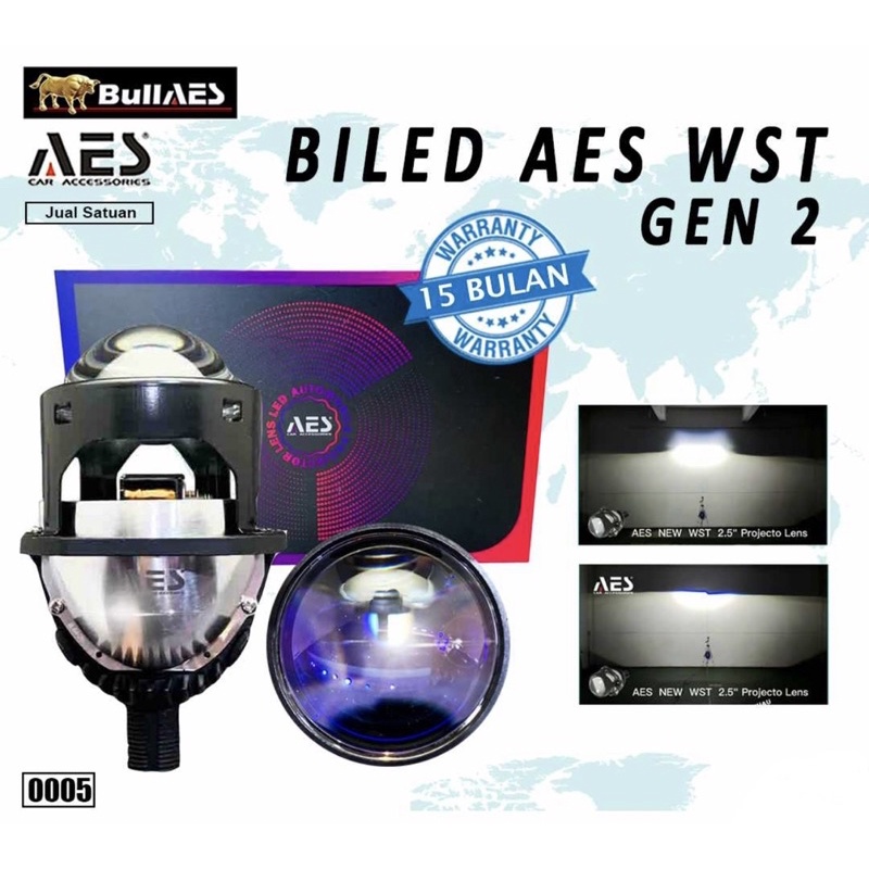 Jual BILED 2.5 BLUELENS AES I Projector AES BILED 2.5 inchi Lampu Motor ...