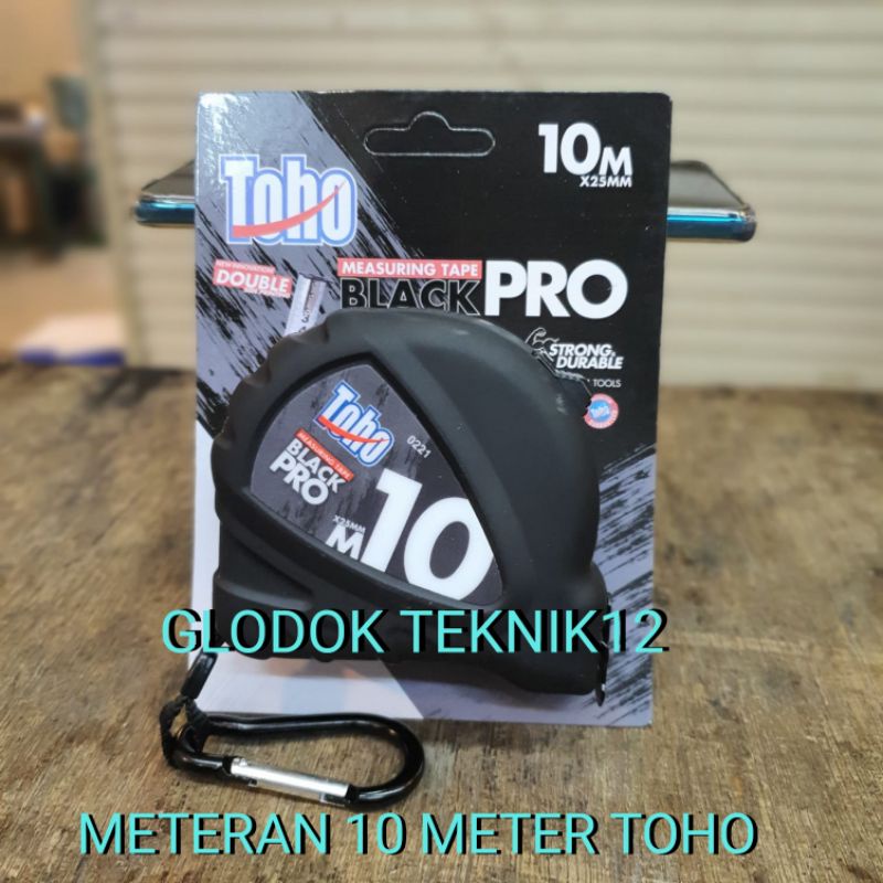 Jual METERAN TOHO BLACK PRO 10 METER / METERAN TOHO 10 METER BLACK PRO ...