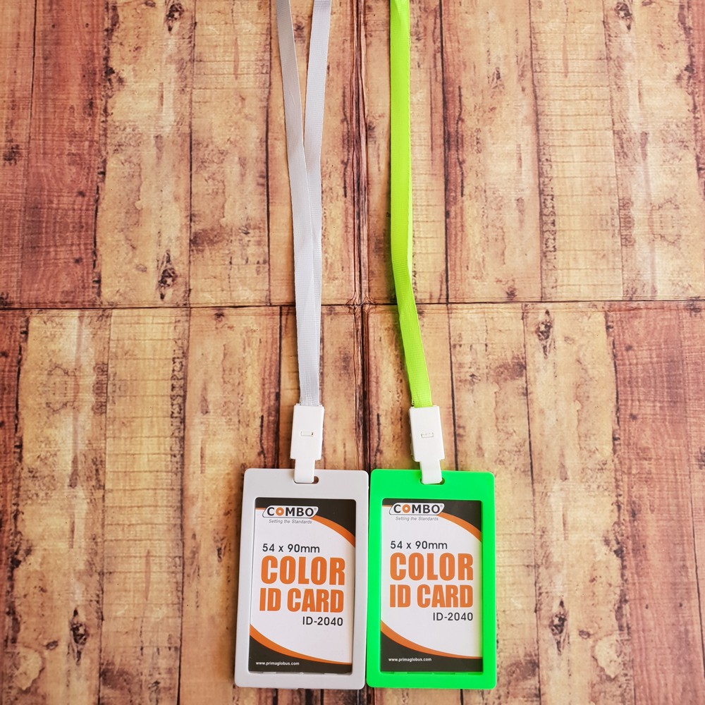 Jual Tali ID Card Nylon 1cm dengan Tempat ID card Merek Combo ID-2040 ...