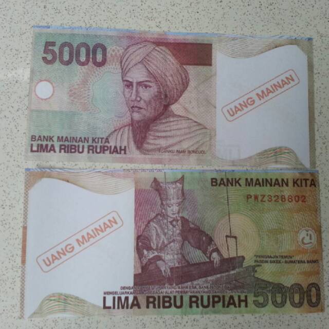 Jual Uang mainan mahar 5000 model lama stok terakhir | Shopee Indonesia