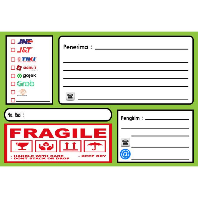 Jual Stiker Label Pengiriman paket Online shop/olshop | Shopee Indonesia