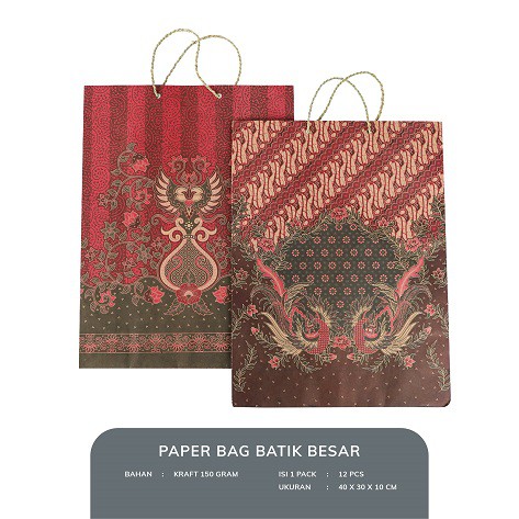 Jual Tas Kertas Batik 40x30x10 Besar (Paper Bag) Alfa | Shopee Indonesia