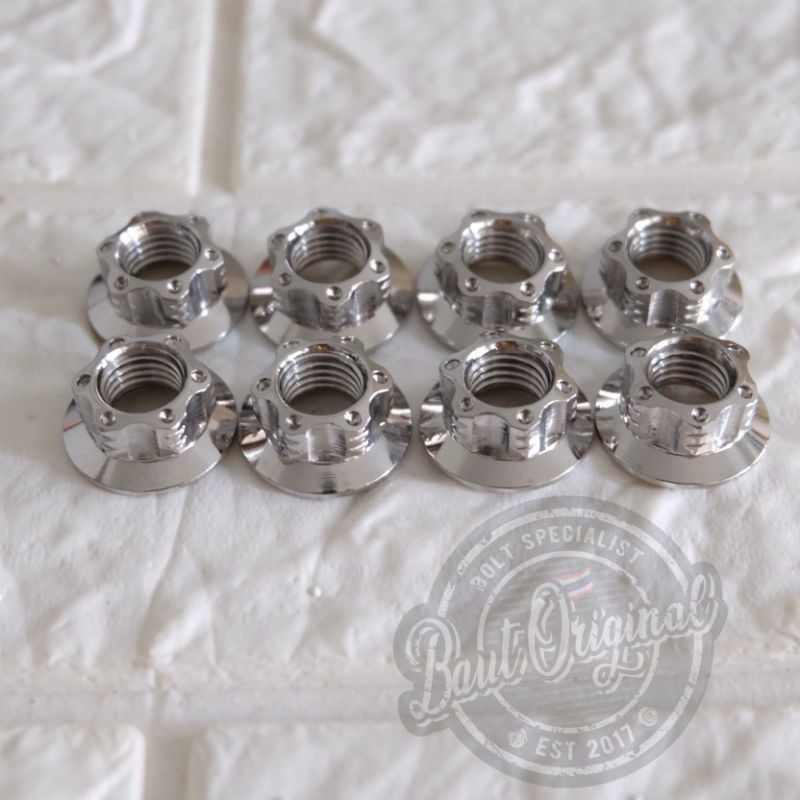 Jual mur probolt new silver m10 atau mur 14 silver original heng ...