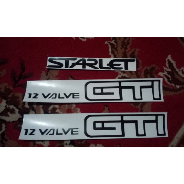 Jual Sticker - Stiker - Tempelan Mobil Starlet GTI | Shopee Indonesia