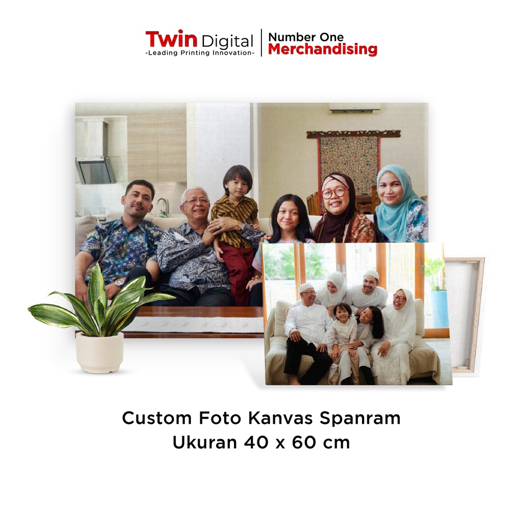 Jual Twindigital Custom Cetak Foto Keluarga Besar Canvas Spanram ...