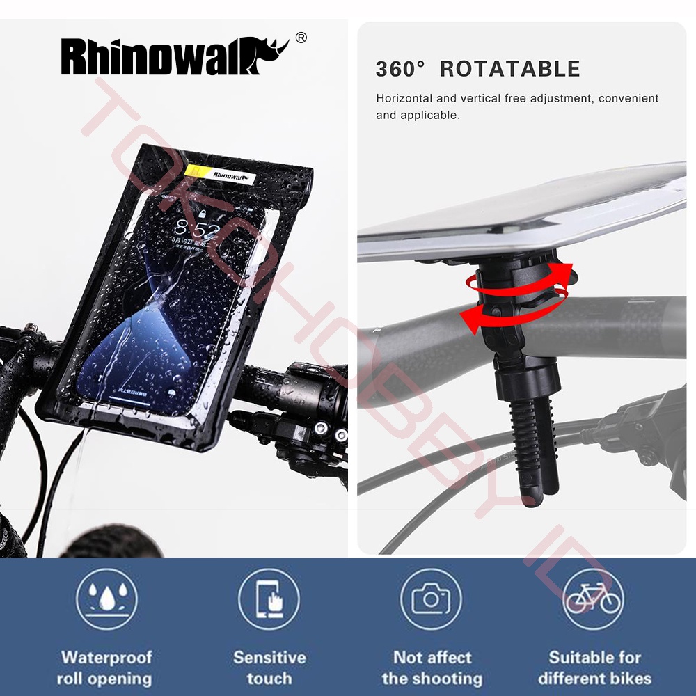 Jual Rhinowalk SK300 Tas Handlebar Stang Sepeda Phone Holder HP ...