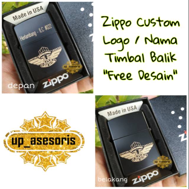 Jual FREE DESAIN TIMBAL BALIK Korek Api Custom Ukir Grafir Timbal balik ...