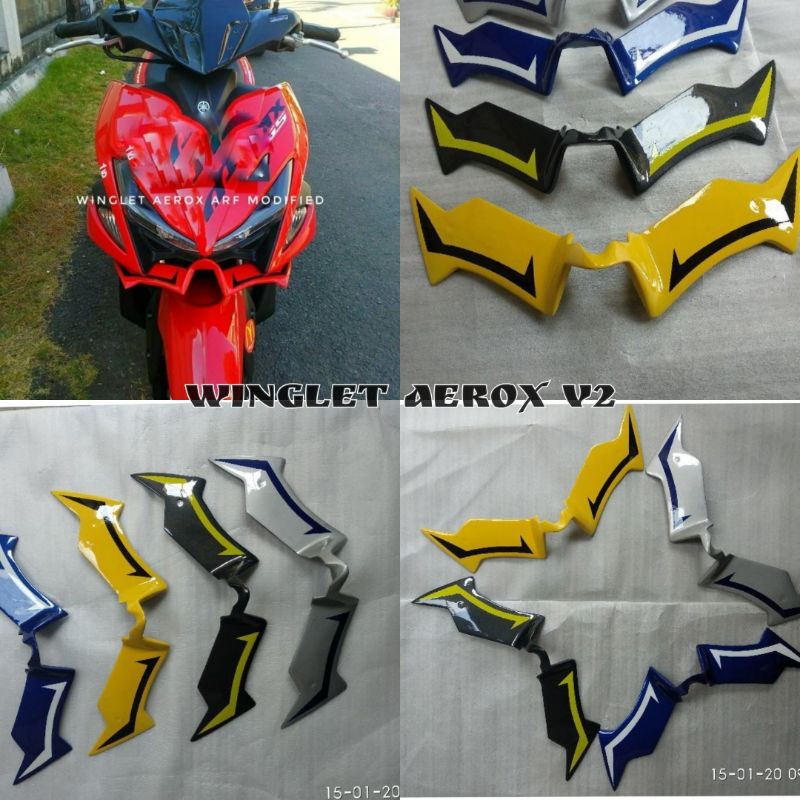 Jual Winglet Aerox 155 Old Carbon Winglet Yamaha Aerox Carbon kevlar ...