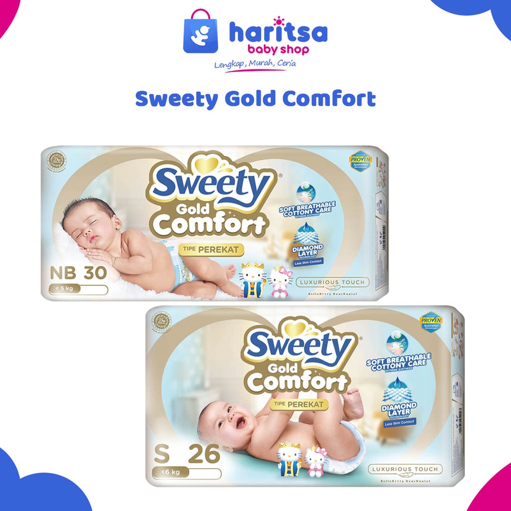 Jual Sweety Gold Comfort / Diapers Baby NB S M L XL | Shopee Indonesia