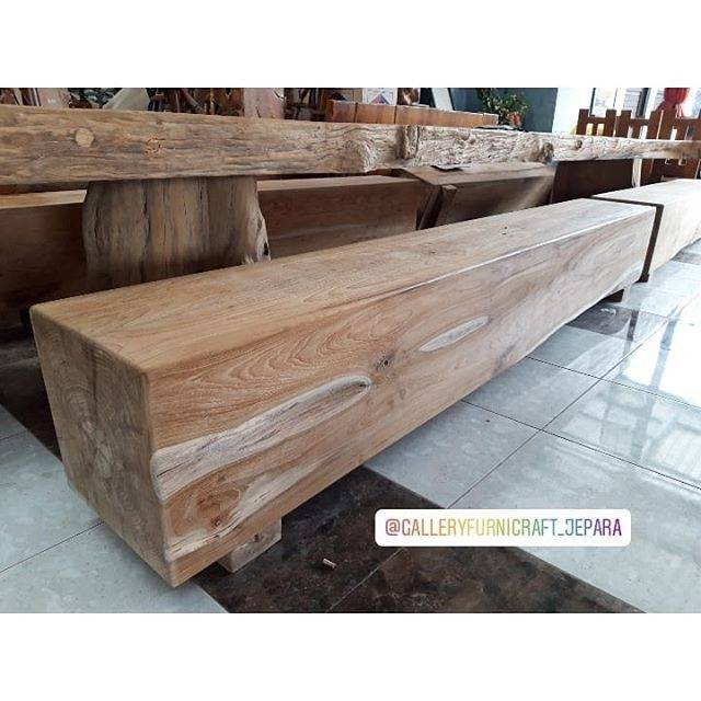 Jual Bench Log Jati Solid Grade A 290cm | Shopee Indonesia