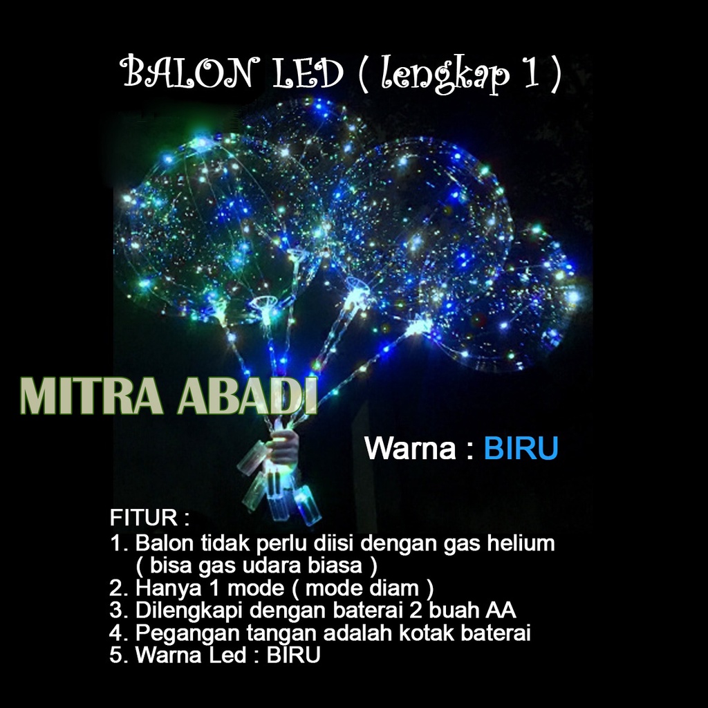 Jual Balon LED RGB LENGKAP 1/BOBO LED/Balon Lampu Tumblr 1 MODE ...