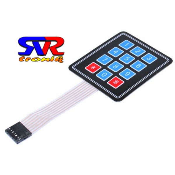 Jual 12 Key 3 x 4 Membrane Switch Keypad 3x4 3*4 Matrix Array Keyboard ...