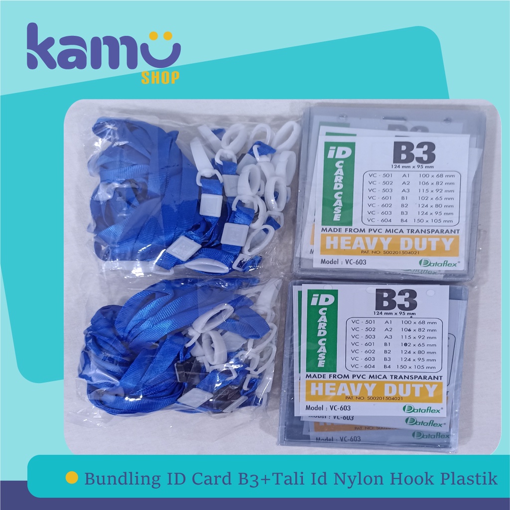 Jual Bundling 40 Pcs ID Card B3 + 40 Pcs Tali ID Card Nylon Hook ...