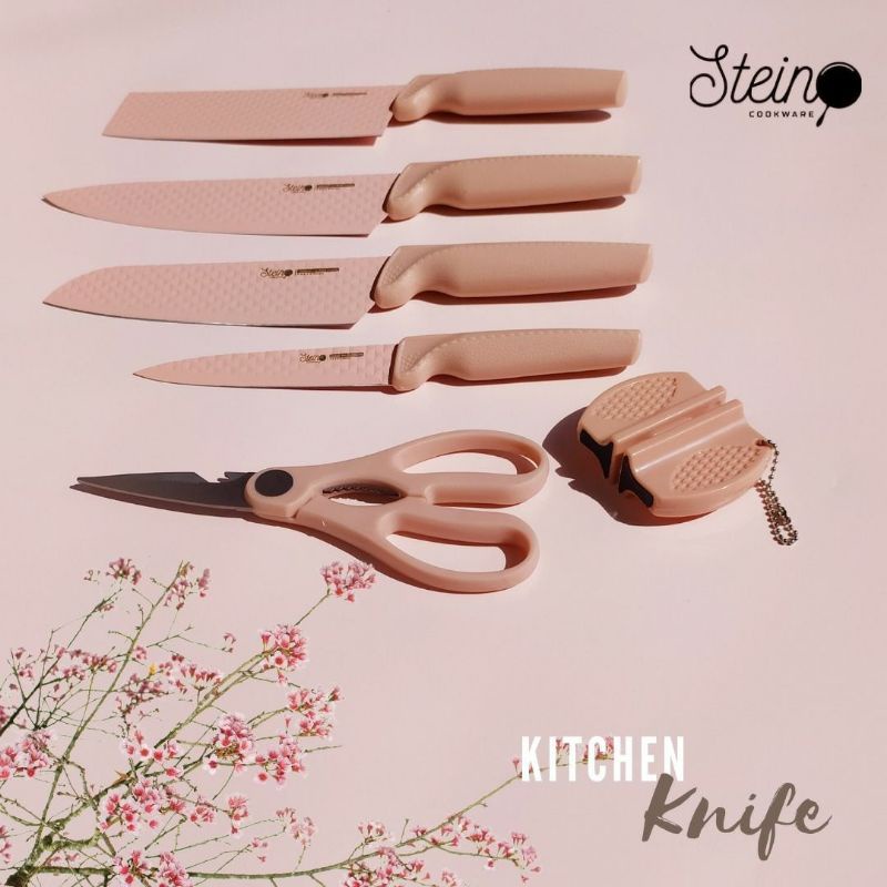 Jual Pisau Set Stein Cookware - STEIN Diamond Knives Set ( 6 in 1 Set ...