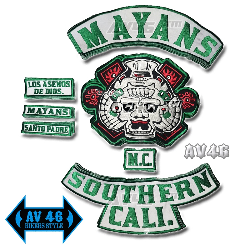 Jual AV46 Logo Patch Mayans MC SOA Samcro Original bordir komputer ...