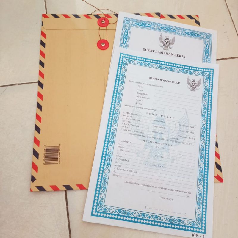 Jual PAKET LAMARAN KERJA MURAH ISI MAP COKLAT DOUBLE FOLIO F4 DAFTAR ...