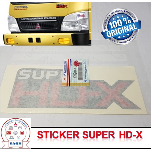 Jual STIKER LOGO TULISAN SUPER HD-X STICKER LABEL CANTER 110PS 125PS ...