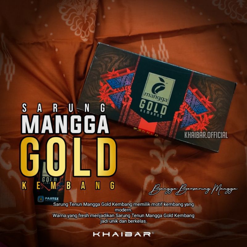 Jual SARUNG TENUN MANGGA GOLD KEMBANG TERBARU MURAH SARUNG MANGGA GOLD ...