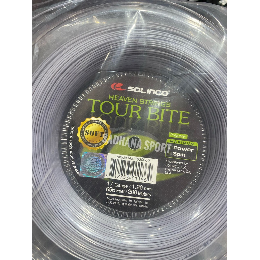 Jual Senar Raket Tenis Solinco TOUR BITE Soft 17G/1.20mm 12m | Shopee ...