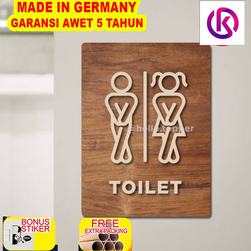 Jual Promo Toilet Sign Unik Kayu| Signage Toilet Unik | Papan Kayu ...