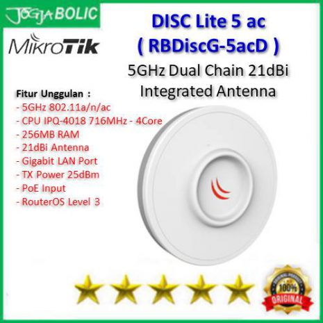 Jual MikroTik DISC Lite 5 ac Embedded Wireless (RBDiscG-5acD) | Shopee ...