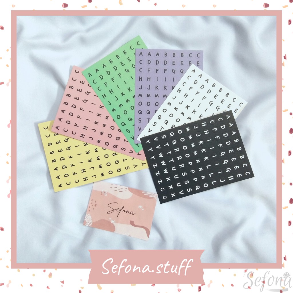 Jual (Ver 1) Sticker / Stiker Sheet Alphabet / Tulisan Huruf Deco ...