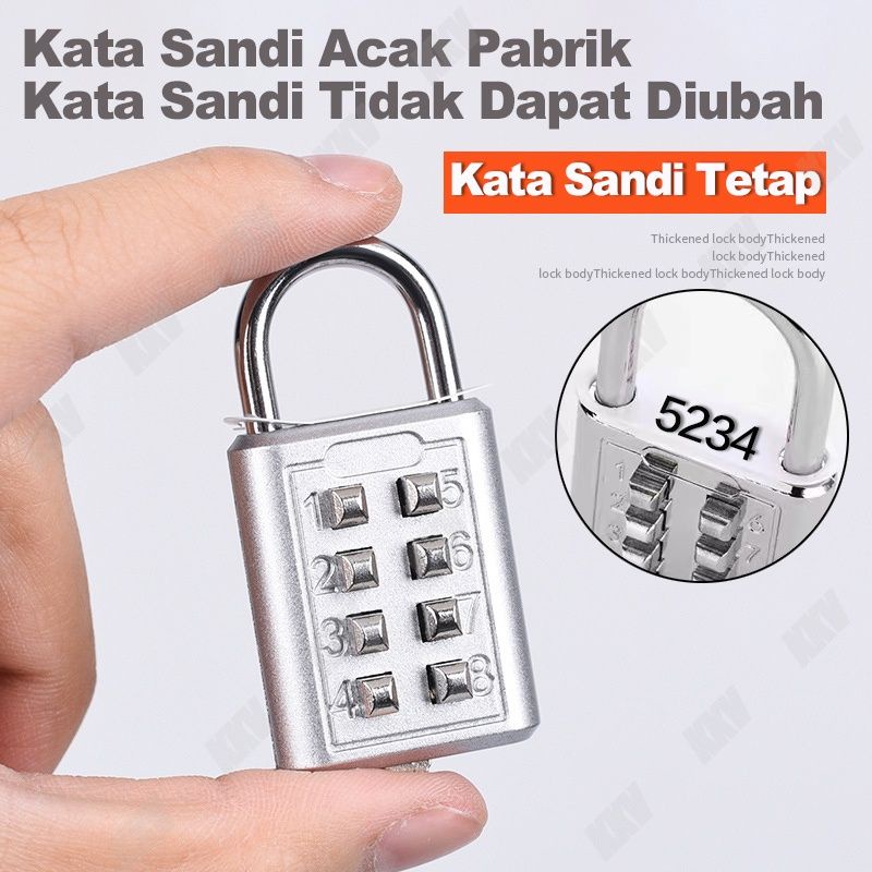 Jual GEMBOK Pin 4 digit kombinasi Angka 8 digit koper dan lain2 ...