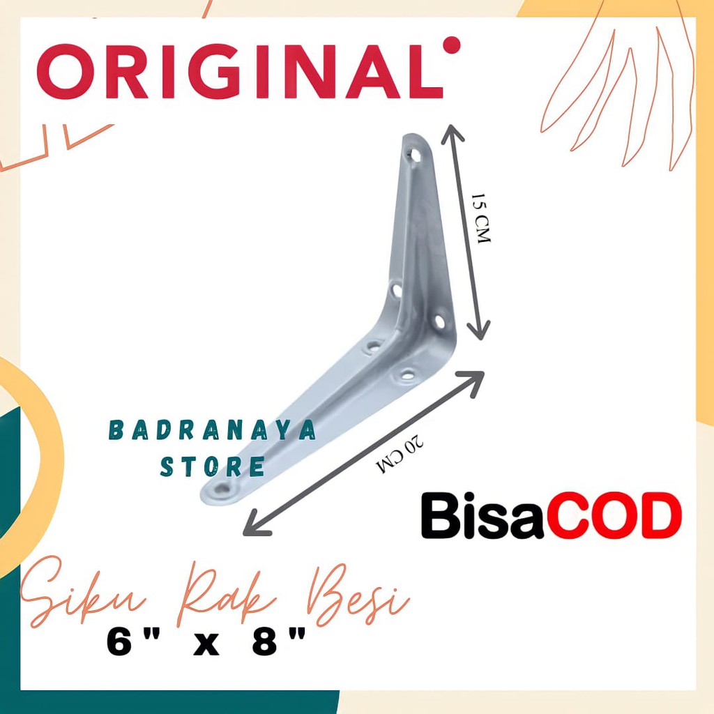 Jual [2 PCS] Siku Rak Besi L Penyangga Ambalan Hambalan Berbagai Ukuran ...