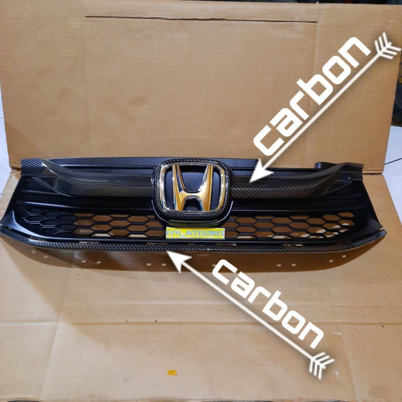 Jual GRILL GRIL RADIATOR NEW HONDA BRIO SATYA BRIO RS CARBON KOMPLIT ORIGINAL | Shopee Indonesia